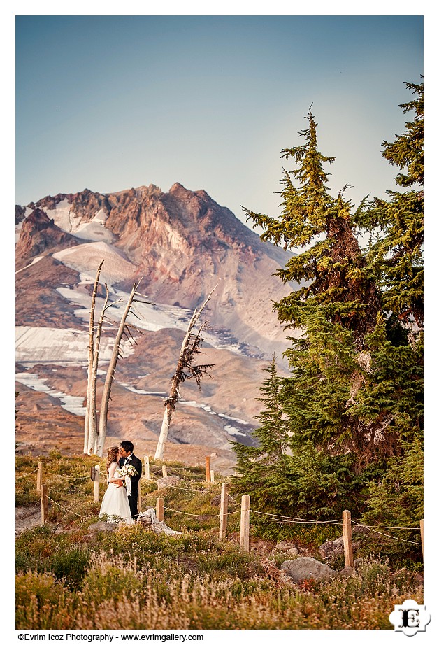 Keely and Peter at Timberline Lodge with Vera Wang Dress - Portland ...